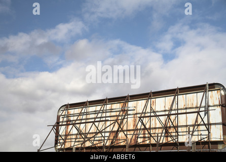 Back of big billboard support structure Stock Photo - Alamy