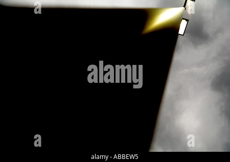 Two lights on pole side view Stock Photo - Alamy