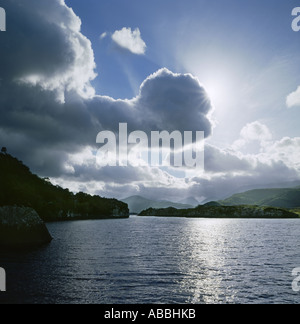 A tranquil scene of Muckross Lake, Ireland, showcases still water ...