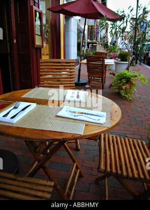 Table in a restaurant Stock Photo - Alamy