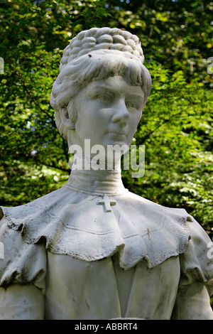 Statue in garden of Empress Elisabeth Amalie Eugenie (known as Sissi or ...