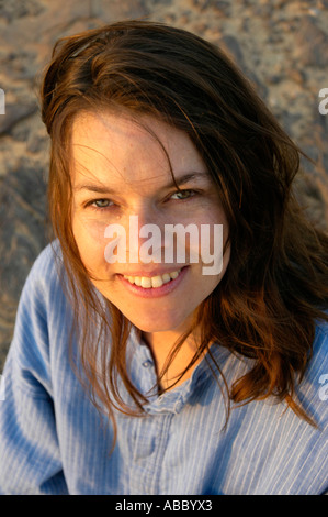 portrait of beautiful charming woman with hair accessory, christmas ...