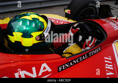 Mario Haberfeld in the cockpit of his Reynard Cosworth Ford at the ...