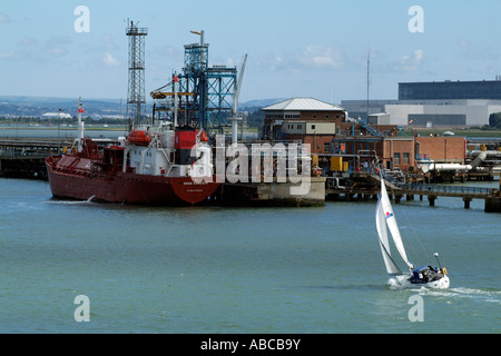 The Maria Tsakos a crude oil double hull tanker at Fawley Marine ...