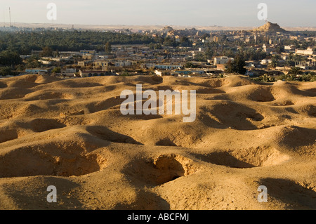 Ancient tombs on Gebel Al Matwa, Mountain of the dead, Siwa oasis ...