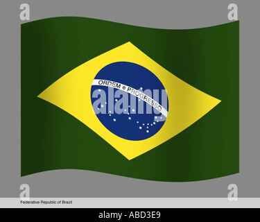 Flag of the federative republic of Brazil. Brazilian official flag ...