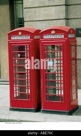Two London public telephone boxes, London UK Stock Photo - Alamy