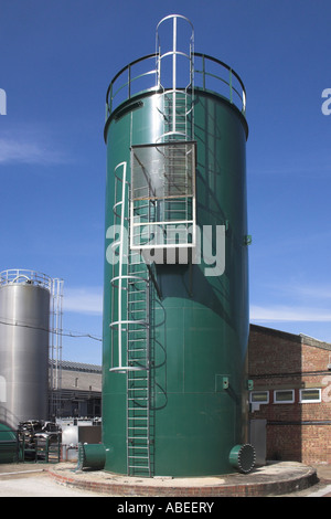 Green and Silver Storage Tanks Stock Photo - Alamy