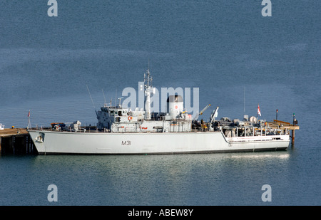 The Hunt class Mine Counter Measures Vessel HMS HURWORTH arriving at ...