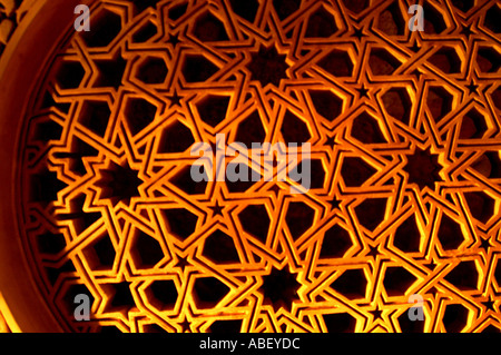 Moorish patterns woodcarving at Alhambra Granada Andalucia Spain Stock ...