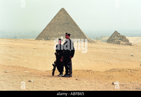 Securty guards at the Pyramids Giza Egypt Stock Photo - Alamy