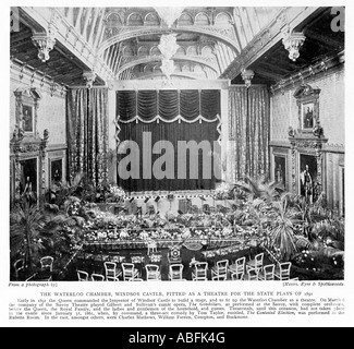 Waterloo Chamber, Windsor Castle, Victorian period Stock Photo - Alamy