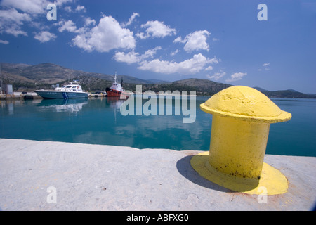 Argostoli Harbour ferry Port is capital of Kefalonia Stock Photo - Alamy