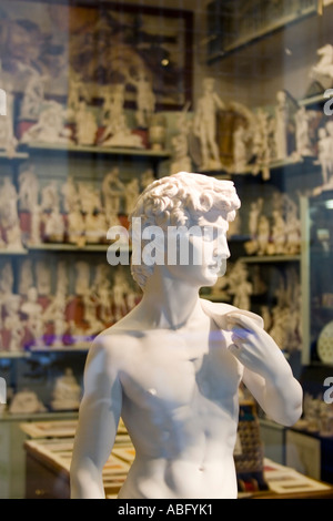 Replica reproduction statue of Michelangelo's David at the entrance of ...