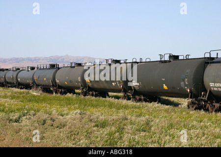 Freight Train Tanker Cars Stock Photo - Alamy