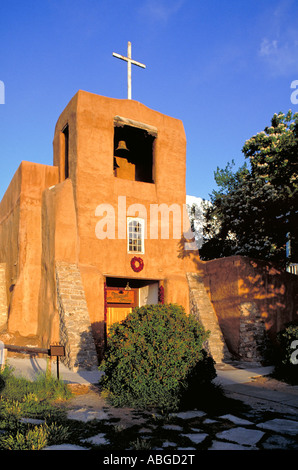 The 1710 adobe San Miguel Chapel in Santa Fe, New Mexico. Originally ...