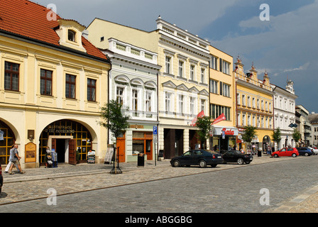Historic old town of Kolin on the Labe, Elbe, river, central Bohemia ...