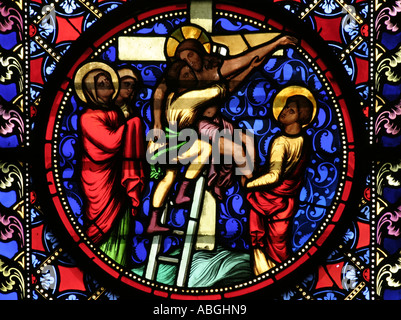 Jesus Christ being removed from the Cross after Crucifixion Stock Photo ...