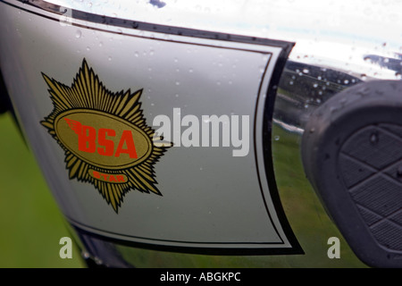 Detail of 1958 BSA Shooting Star motorcycle marque and engine Stock ...