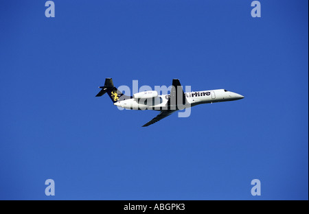 City Airlines Embraer RJ135 aircraft approaching Birmingham ...