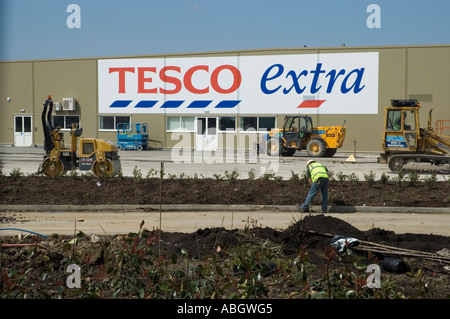 A new tesco extra store under construction in Bradford Stock Photo - Alamy