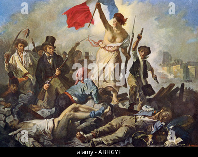 LIBERTY LEADING THE PEOPLE 1830 painting by Eugene Delacroix to ...