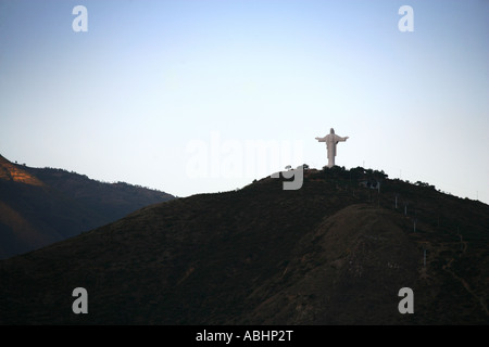Cristo de la Concordia (or Christ the redeemer) statue on the top of ...