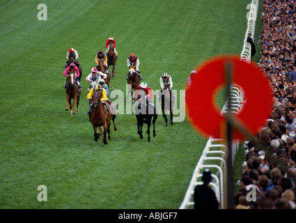 The finish post at Epsom race course Stock Photo - Alamy