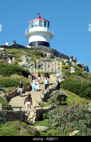 Visitors Climb To Lighthouse at Cape Point in Western Cape - South ...