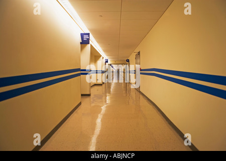 an empty hallway with no people on the other side, but there is only ...