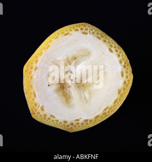 Cross-section of a ripe banana Musa paradisiaca sapientum Stock Photo ...