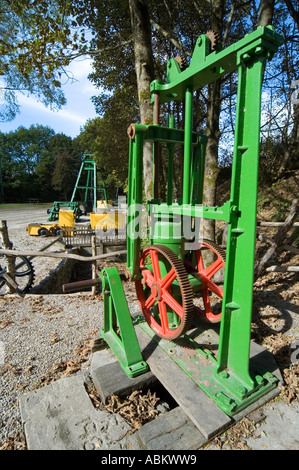 Vintage mining equipment at the Glory Mine, Crich Tramway Village, near ...