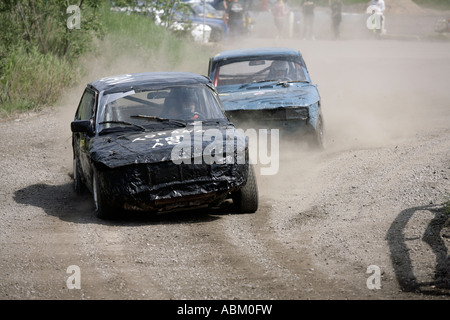 banger race racing races old car cars scrap junk stock car cars races ...