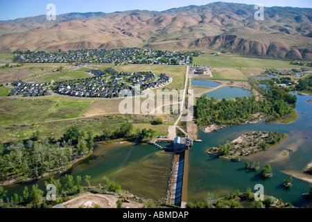 Aerial view of Harris Ranch subdivision in Boise Idaho Stock Photo - Alamy