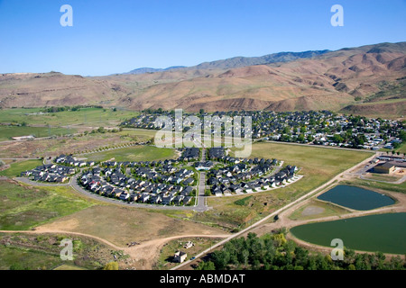 Aerial view of Harris Ranch subdivision in Boise Idaho Stock Photo - Alamy
