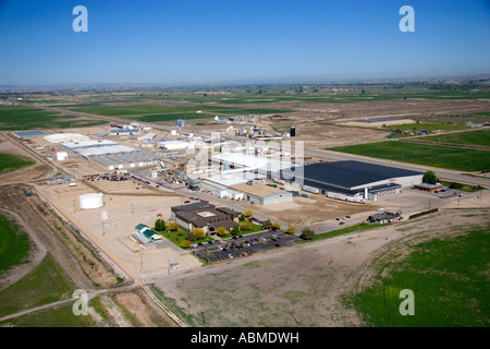 Aerial view of the Simplot potato processing plant in Caldwell Idaho ...