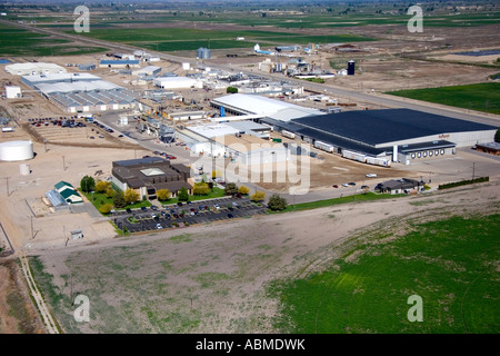 Aerial view of the Simplot potato processing plant in Caldwell Idaho ...