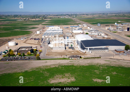 Aerial view of the Simplot potato processing plant in Caldwell Idaho ...