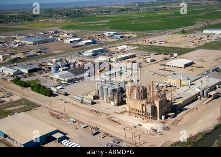 Aerial view of the Simplot potato processing plant in Caldwell Idaho ...