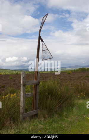 Traditional tools used for extinguishing heather fires. Long handled ...