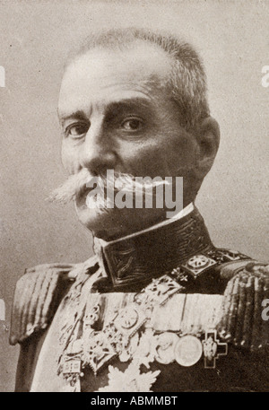 King Peter I of Serbia, 1844 to 1921, during the First World War Stock ...