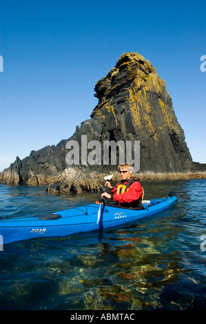 Alaska, Kodiak, Kayaking in Monashka Bay Stock Photo - Alamy