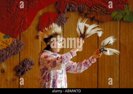 Native dancers perform at the Alaska Native Heritage Center in ...