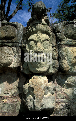 Honduras Copan Ruinas vertical Mayan ruins stone skulls temple 7 death ...