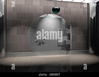 Strongroom, bank vault, safe door, treasury Stock Photo - Alamy