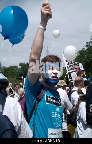Make Poverty History Demonstration Stock Photo - Alamy