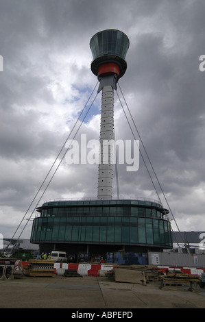 Air Traffic Control tower at London Southend Airport, Essex, UK, with ...