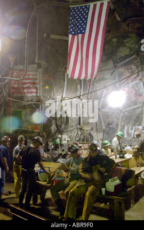Sandhogs take a lunch break during construction on the New York City ...