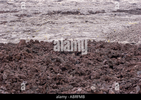 Aa & Pahoehoe lava flow Stock Photo - Alamy