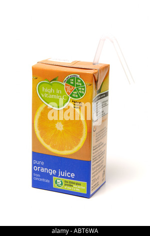 small orange juice drink carton box Stock Photo - Alamy